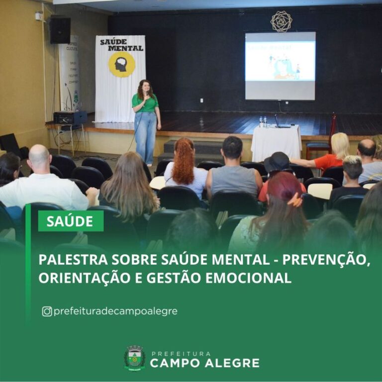 Palestra Sobre SaÚde Mental PrevenÇÃo OrientaÇÃo E GestÃo Emocional